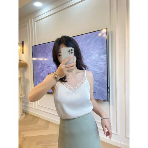 爾爾自制 145-155小個子白色蕾絲花邊吊帶夏季內搭上衣性感|背心/吊帶|ETMall東森購物網