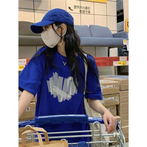 愛心克萊因藍小眾上衣chic短袖|T恤|ETMall東森購物網