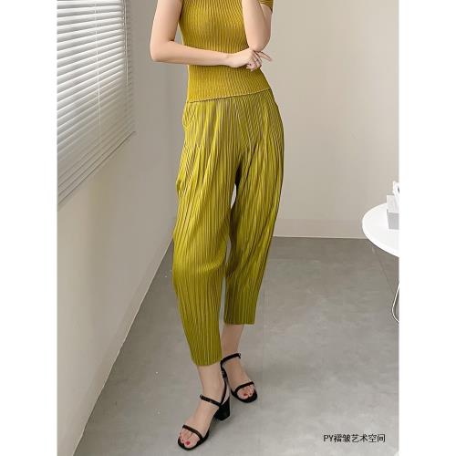 PY褶皺褲子女休閑蘿卜小腳褲女顯瘦九分哈倫褲夏季薄款百搭燈籠褲|休閒褲|ETMall東森購物網
