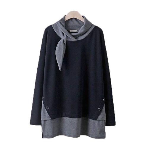 250斤拼色針織棉寬松特大碼女裝|常規大尺碼外套|ETMall東森購物網