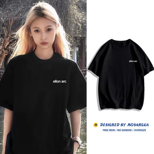 mm印花黑色寬松美潮ins短袖t恤|T恤|ETMall東森購物網