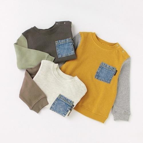 PM牛仔口袋女童超柔軟80-110衛衣|兒童上身衣著|ETMall東森購物網