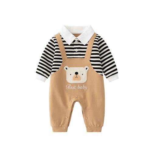 新生兒春秋款純棉80碼嬰兒連體衣|連身衣/爬服/哈衣|ETMall東森購物網