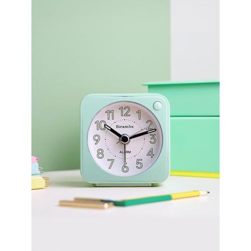 Biramba日韓靜音掃秒創意床頭時尚出口帶夜燈考研迷你小鬧鐘|桌鐘/鬧鐘|ETMall東森購物網