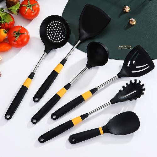 不粘鍋專用硅膠鏟耐高溫鍋鏟湯勺304不銹鋼廚具套裝家用炒菜鏟子|烹飪湯匙鏟|ETMall東森購物網