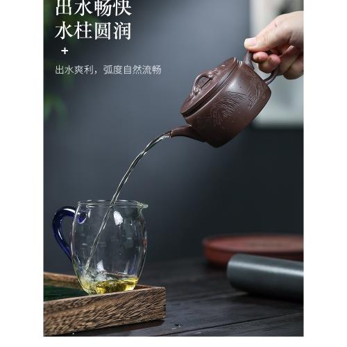 宜興紫砂壺手工 原礦紫泥段泥大口蓋漢瓦 容量250毫升 茶具 新品|茶壺|ETMall東森購物網