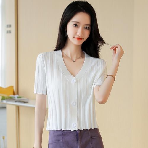 短袖薄款外穿半身裙上衣針織開衫|T恤|ETMall東森購物網