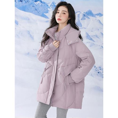 特大碼羽絨服女韓版冬裝200斤胖mm加肥加大300中長款孕婦連帽外套|羽絨服|ETMall東森購物網