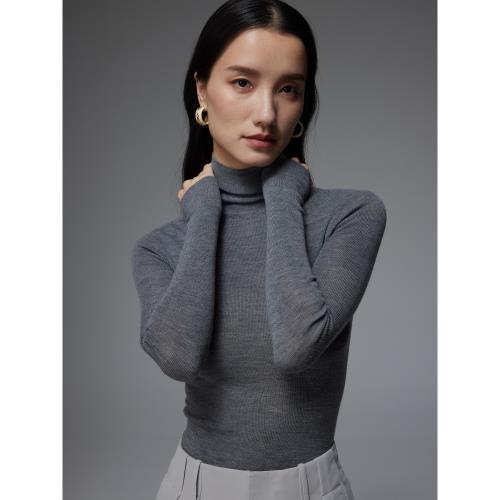 SOUL JUC 親膚舒適美麗諾120S細羊毛 18針無縫一體高領薄款羊毛衫|毛針織衫|ETMall東森購物網