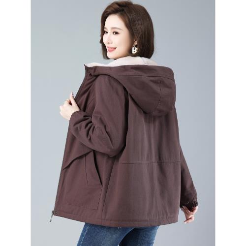 純棉風衣加肥中年媽媽裝40歲外套|短外套|ETMall東森購物網