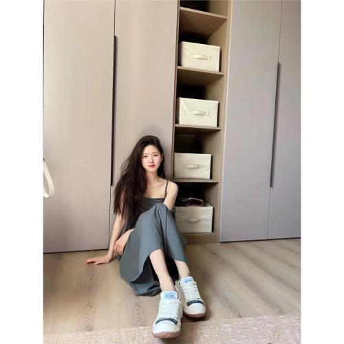 趙露思同款灰色修身23夏吊帶裙|洋裝|ETMall東森購物網