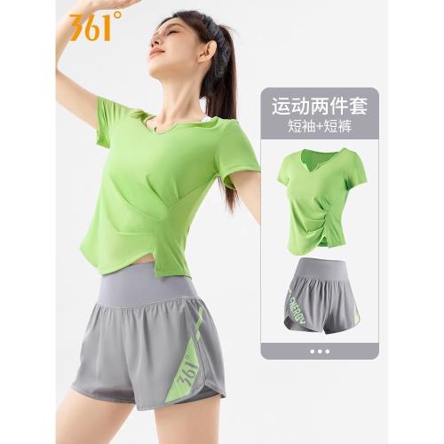 361運動套裝女夏季2024新款透氣高彈晨跑健身服跑步瑜伽服套裝女|瑜珈服飾|ETMall東森購物網