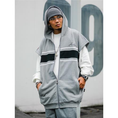 Acusa Jeans休閑連帽毛圈馬甲|背心/毛衣/棉衣褲|ETMall東森購物網