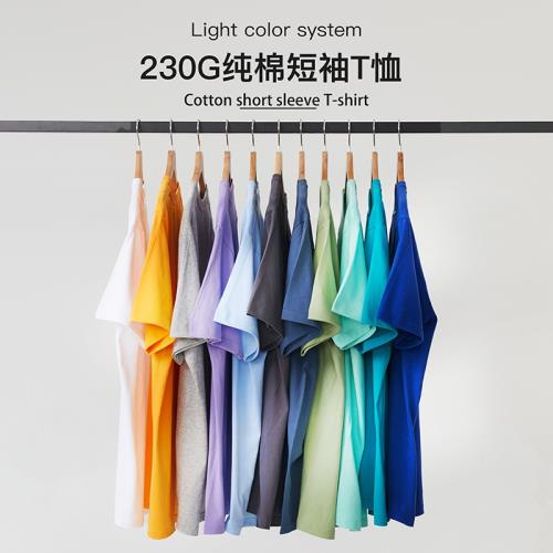 230克純色t恤男女2025年新款短袖夏季上衣男裝純棉情侶白色打底衫|T恤|ETMall東森購物網