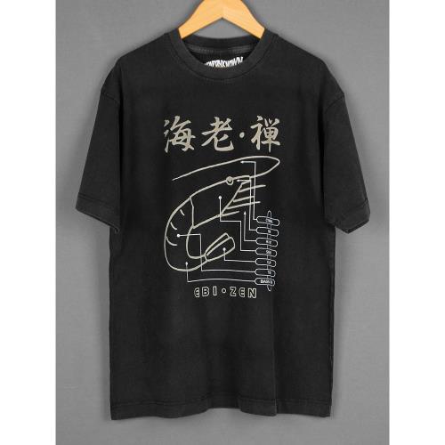 Ebi T-Shirt Zen海老禪Techno電子美式休閑純棉圓領花短袖T-Shirt|T恤|ETMall東森購物網