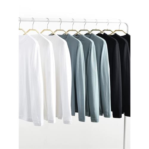 重磅210g精梳棉長袖黑白色T恤|T恤|ETMall東森購物網