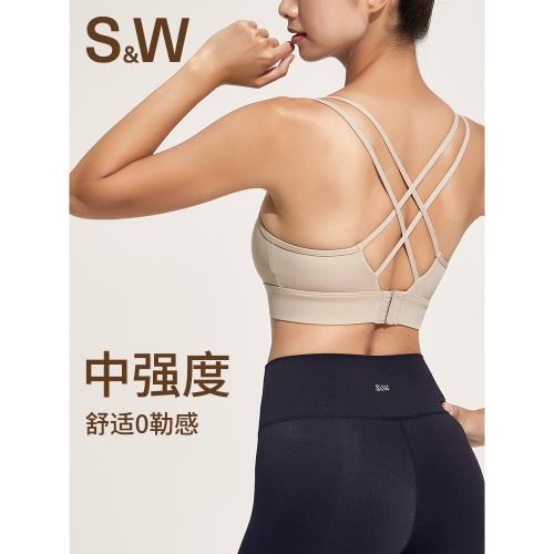 SW美背背心文胸一體運動內衣女防震聚攏健身瑜伽服舞蹈細肩帶吊帶|運動胸罩|ETMall東森購物網