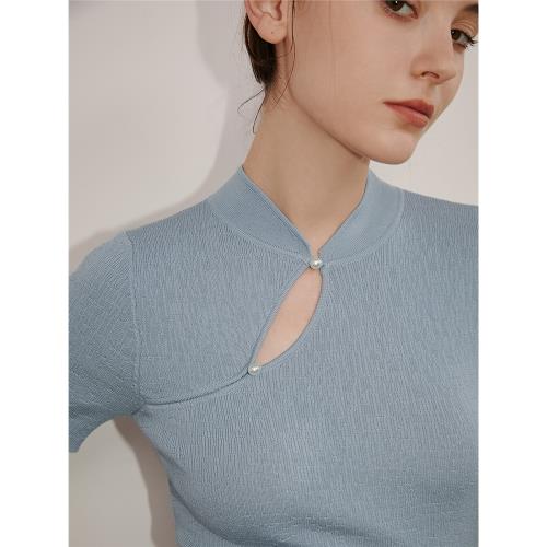 Mix Selection花影天絲短袖上衣|會員獨享好康折扣活動|針織衫/毛衣|ETMall東森購物網