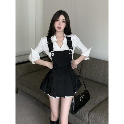 純欲甜辣妹百褶短裙胖mm長袖襯衫|洋裝|ETMall東森購物網