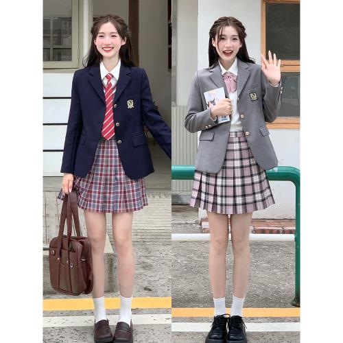 可愛東京校供外套灰色秋季jk制服|西裝|ETMall東森購物網