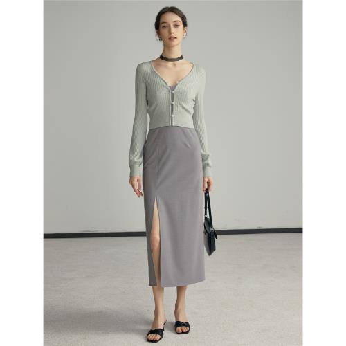 Mix Selection羊毛V領百搭針織衫|連帽上衣/外套|ETMall東森購物網