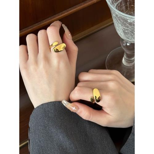 輕奢鈦鋼鍍保色女ins小眾18K金|戒指|ETMall東森購物網