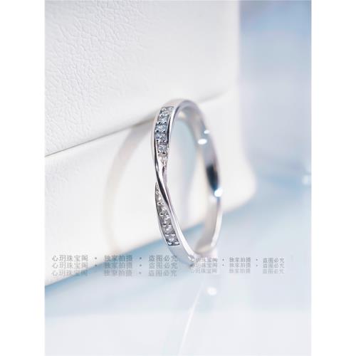 女PT950鉑金小蠻腰疊戴ins排鉆|戒指/指環|ETMall東森購物網