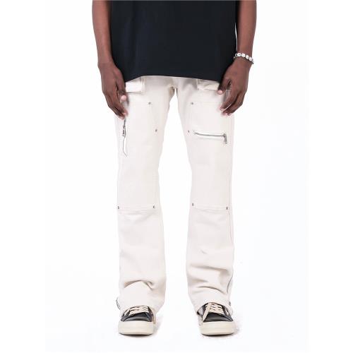 MT99 2023SS MT美式多口袋拉鏈直筒工裝褲男復古高街潮牌寬松長褲|休閒褲|ETMall東森購物網