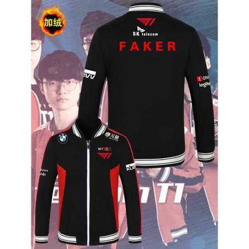 S11總決賽SKT戰隊Faker同款隊服skt1周邊外套LOL衣服男衛衣棒球衫|衛衣|ETMall東森購物網