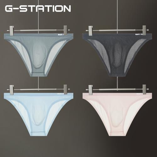 GS與RAT-TAT聯名款性感微透明男士三角褲細膩網孔無痕低腰男內褲|男三角內褲|ETMall東森購物網
