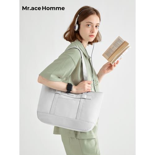 Mr.ace Homme簡約托特包女新款大容量上班通勤大包帆布單肩包電腦|托特包|ETMall東森購物網