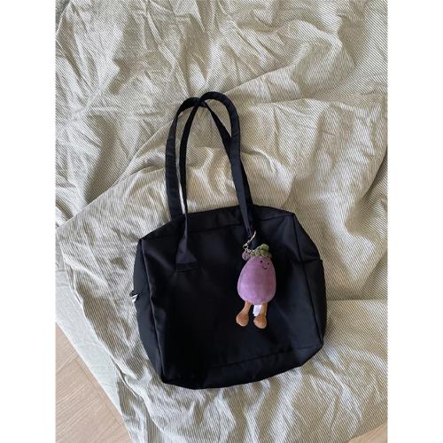 MOREGOOL 23/FW原創黑色方形包降落傘波士頓包 小眾大容量公文包|小方包|ETMall東森購物網