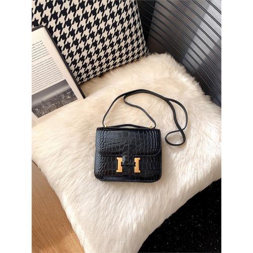 h扣康康包19小方包女斜挎h扣空姐包豆腐包box包包黑色康康包真皮|小方包|ETMall東森購物網