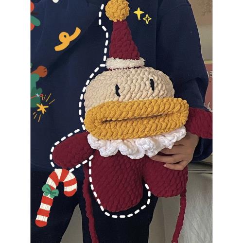 鉤針大嘴可愛小老頭解悶自制DIY|DIY編織材料包|ETMall東森購物網