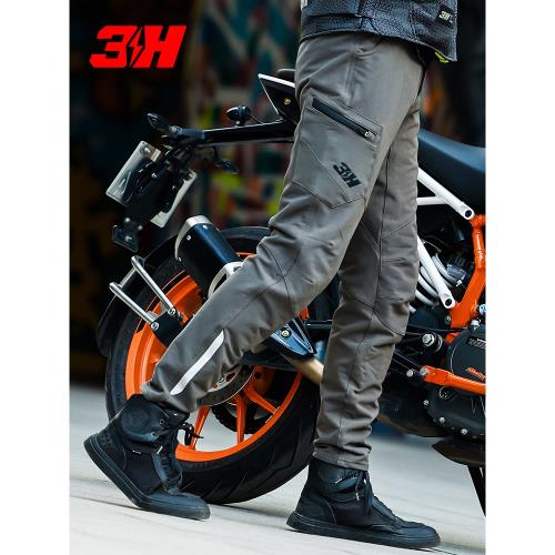 3H閃電摩托車騎行褲男工裝休閑防摔夏季網眼透氣機車騎士通勤四季|賽車褲|ETMall東森購物網