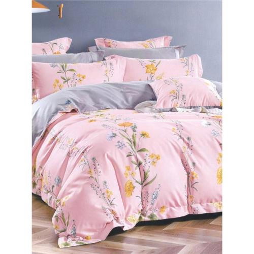 純棉被套全棉單被套單件 200*230雙人被罩粉紅色拉筋捆邊設計|被套|ETMall東森購物網