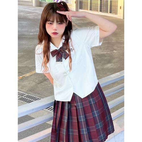 胖mm原創長袖開襟日系襯衣jk制服|T恤|ETMall東森購物網