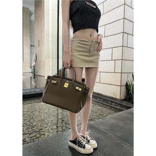 @uniken【心動圍墻】辣妹低腰pu皮短裙女夏防走光顯瘦包臀半身裙|半身裙|ETMall東森購物網