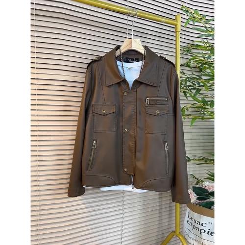 加大碼PU皮休閑百搭減齡外套開衫|常規大尺碼外套|ETMall東森購物網