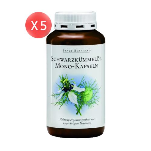 【聖伯納德 Sanct Bernhard -買4送1】 黑種草油膠囊 400顆*5瓶（共2000顆）|聖伯納德 Sanct Bernhard|ETMall東森購物網