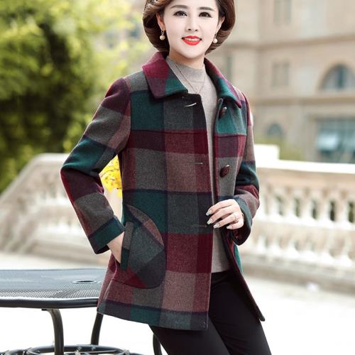 寬松毛呢40-50歲春季新款媽媽裝|中老年女裝|ETMall東森購物網