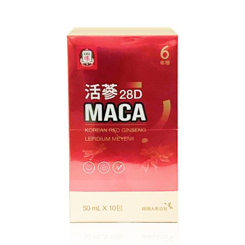 【正官庄】 活蔘28D MACA 馬卡飲 10包/盒（50ml/包） 瑪卡|正官庄 韓國進口|ETMall東森購物網