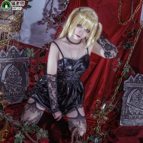 貓老師死亡筆記COS服裝女全套裝彌海砂cosplay蕾絲連衣裙動漫假發|Cosplay女裝/cos女裝|ETMall東森購物網