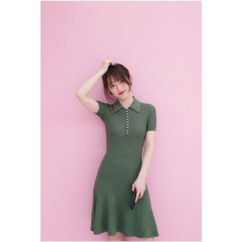 包郵 連衣裙2020鑲珠純色收腰修身短裙女SFPRO01062|洋裝|ETMall東森購物網