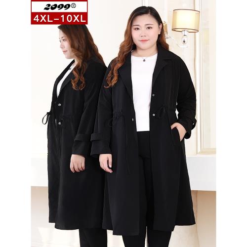 胖mm女秋冬200斤特大碼外套風衣|大尺碼連身裙|ETMall東森購物網