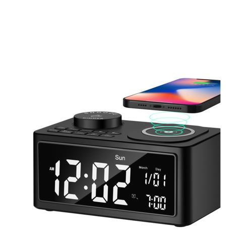 2022新款無線充電器藍牙音箱鬧鐘適用iphone蘋果安卓手機通用快充家用迷你電腦音響低音炮FM收音機酒店同款|無線/藍牙音箱|ETMall東森購物網