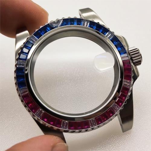 新款水鬼潛水表殼316L精鋼鑲鉆殼NH35藍寶石鏡面防水殼套手表配件|配件|ETMall東森購物網