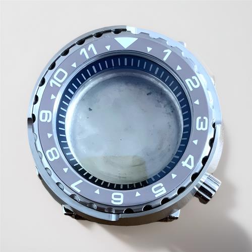 手表殼316L精鋼45mm鮑魚黑色內影改裝NH35/NH36自動機芯接口|配件|ETMall東森購物網