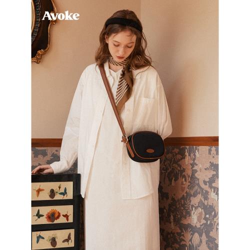 Avoke餅干包小方包新款包包女復古文藝小圓包女包通勤單肩斜挎包|通用款女包|ETMall東森購物網