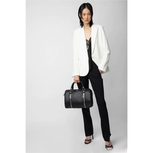 ZV外貿原單尾貨頭層牛皮鉚釘波士頓枕頭包真皮手提斜挎小方包|通用款女包|ETMall東森購物網